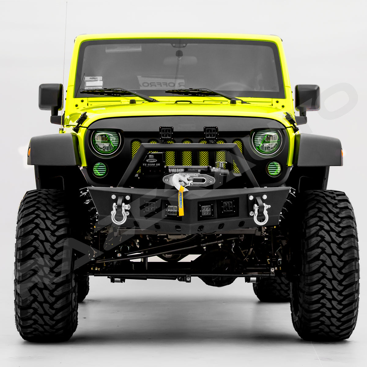 Razer Auto Black Textured Falcon III Rock Crawler Front Bumper w/ 4x 3 ...